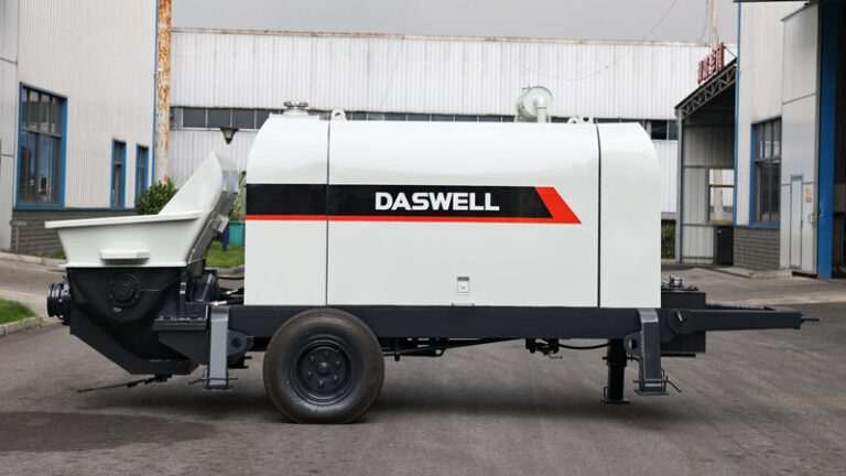 Daswell Trailer Concrete Pump with High Pumping Efficiency