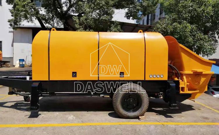 Daswell Trailer Concrete Pump with High Pumping Efficiency