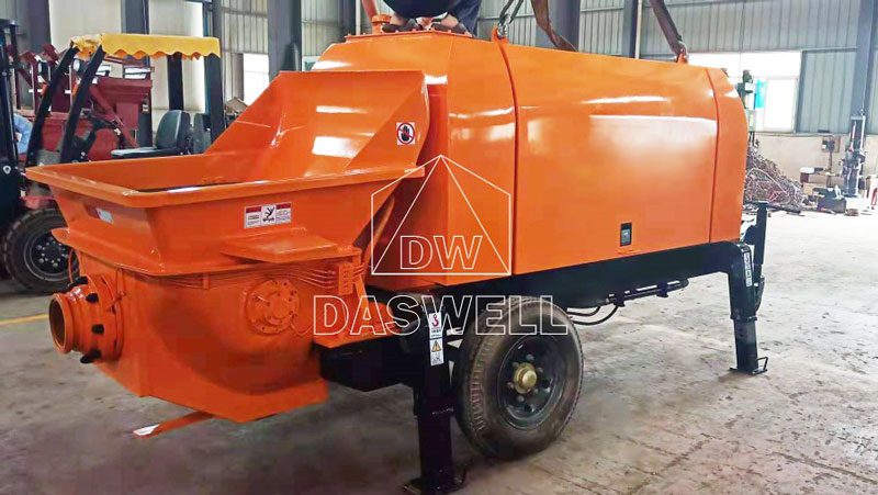 Daswell Trailer Concrete Pump with High Pumping Efficiency
